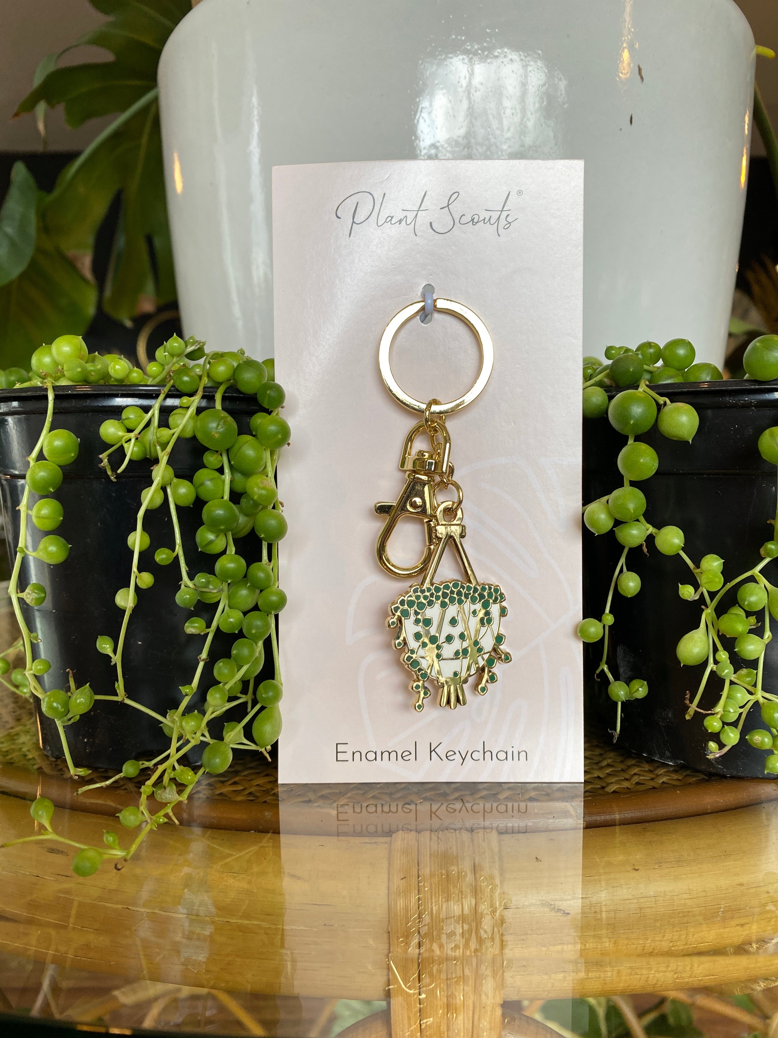 Plant Scouts String of Pearls keychain | Jade & Co